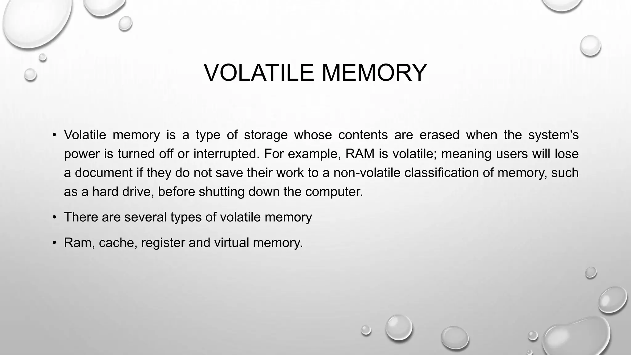 TYPES OF COMPUTER MEMORIES | PPTX
