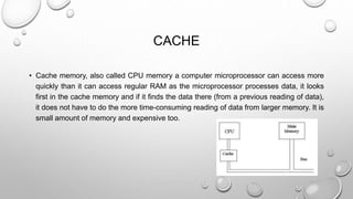 TYPES OF COMPUTER MEMORIES | PPTX