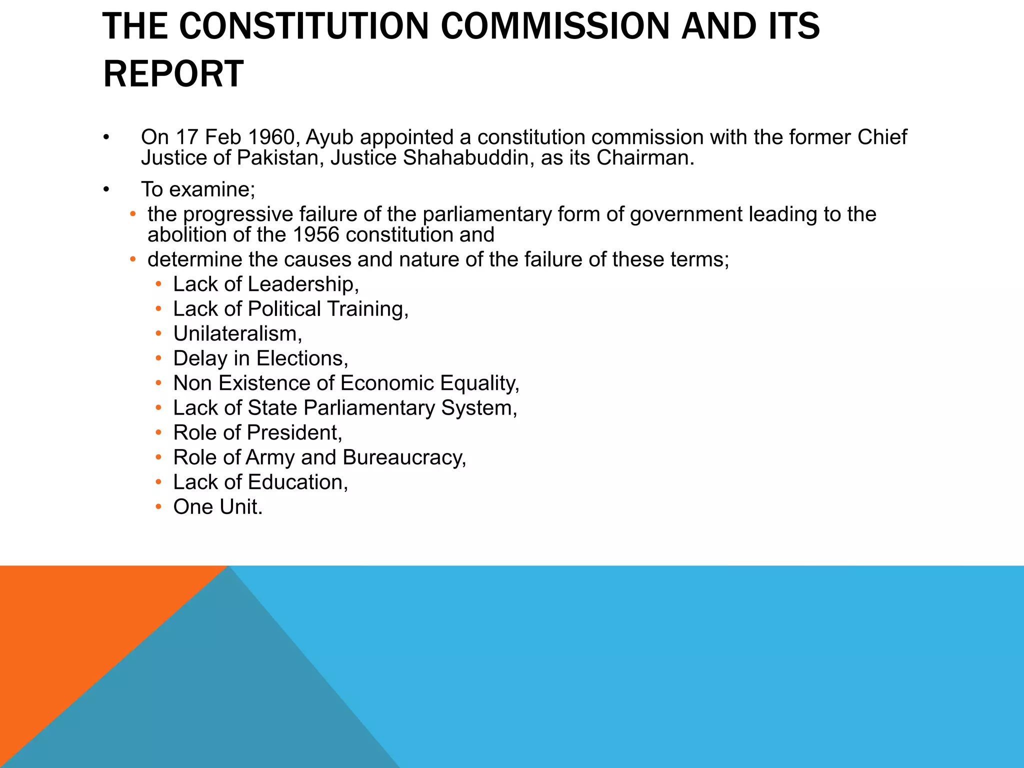 Shahbuddin commision its report | PPTX