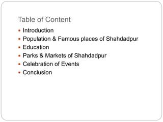 Shahdadpur pakistan 1 | PPTX | National & Civic Holidays | Holidays