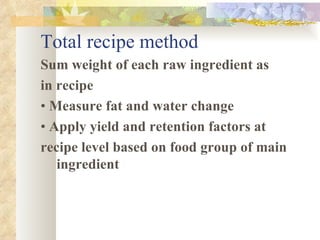 Shaheen 7b conversion of food intakes to nutrients | PPT
