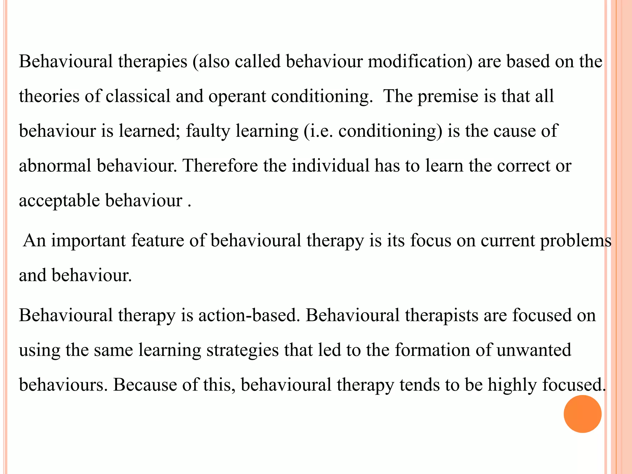 BEHAVIOR THERAPY AND ITS TECHNIQUES | PPTX