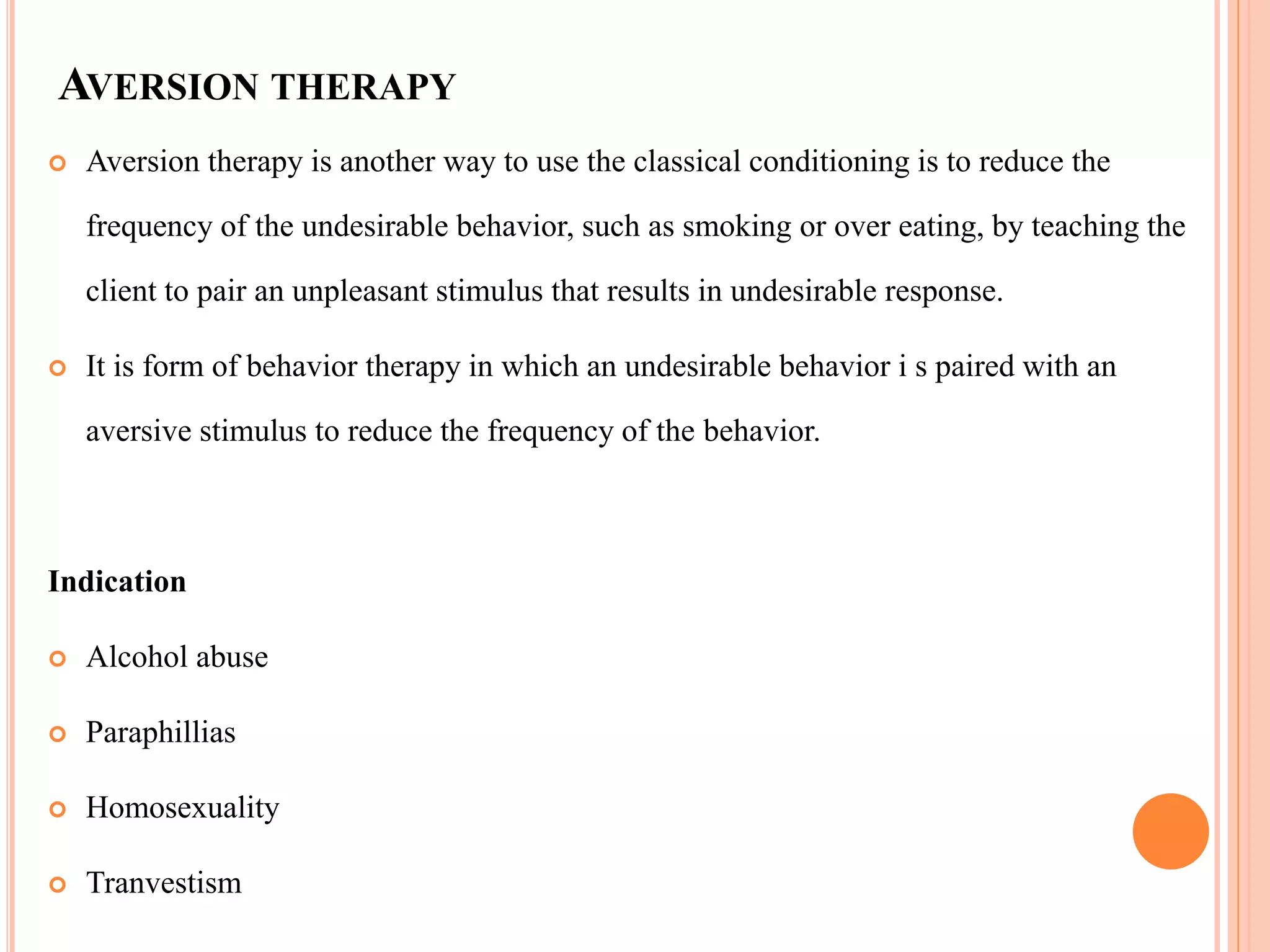 BEHAVIOR THERAPY AND ITS TECHNIQUES | PPTX