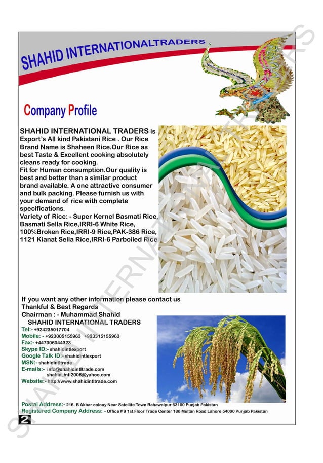 Shaheen Rice catalogs | PDF