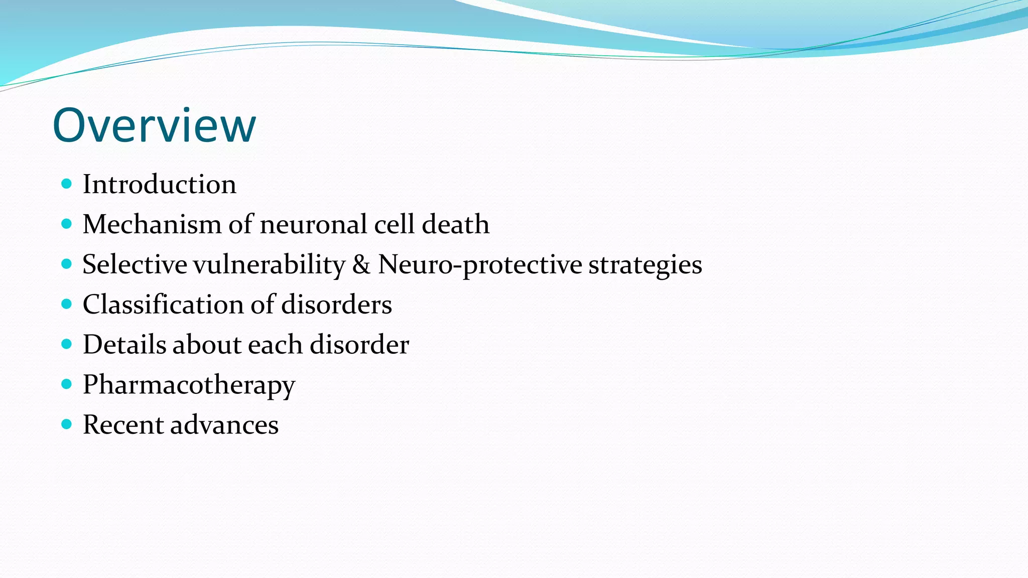 Neurodegenerative disorders | PPTX