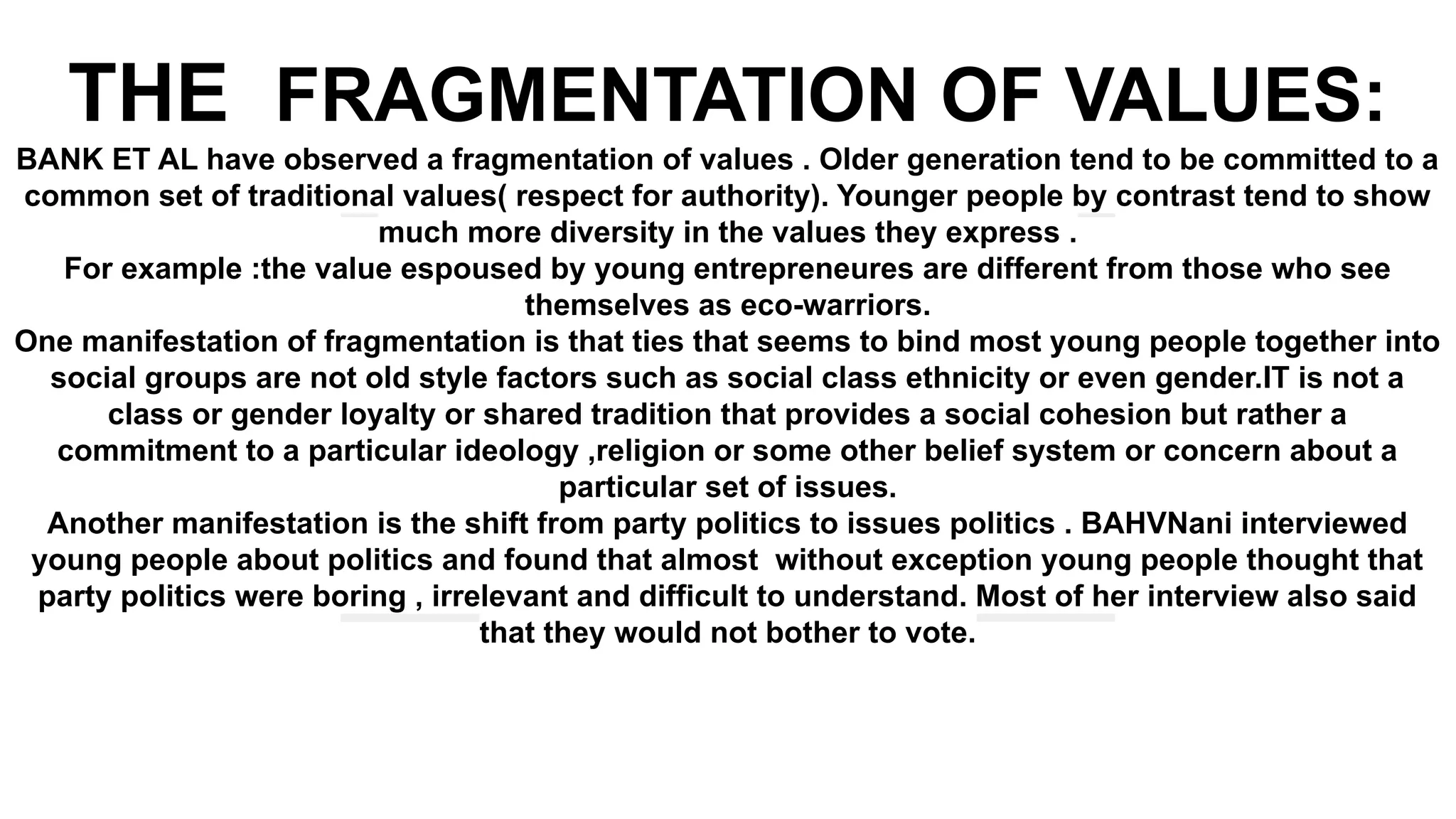 change in values | PDF