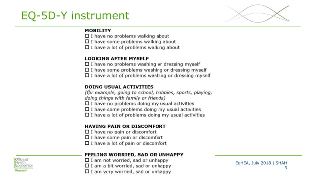 Anchoring latent scale values for the EQ-5D-Y at 0 = dead | PPTX