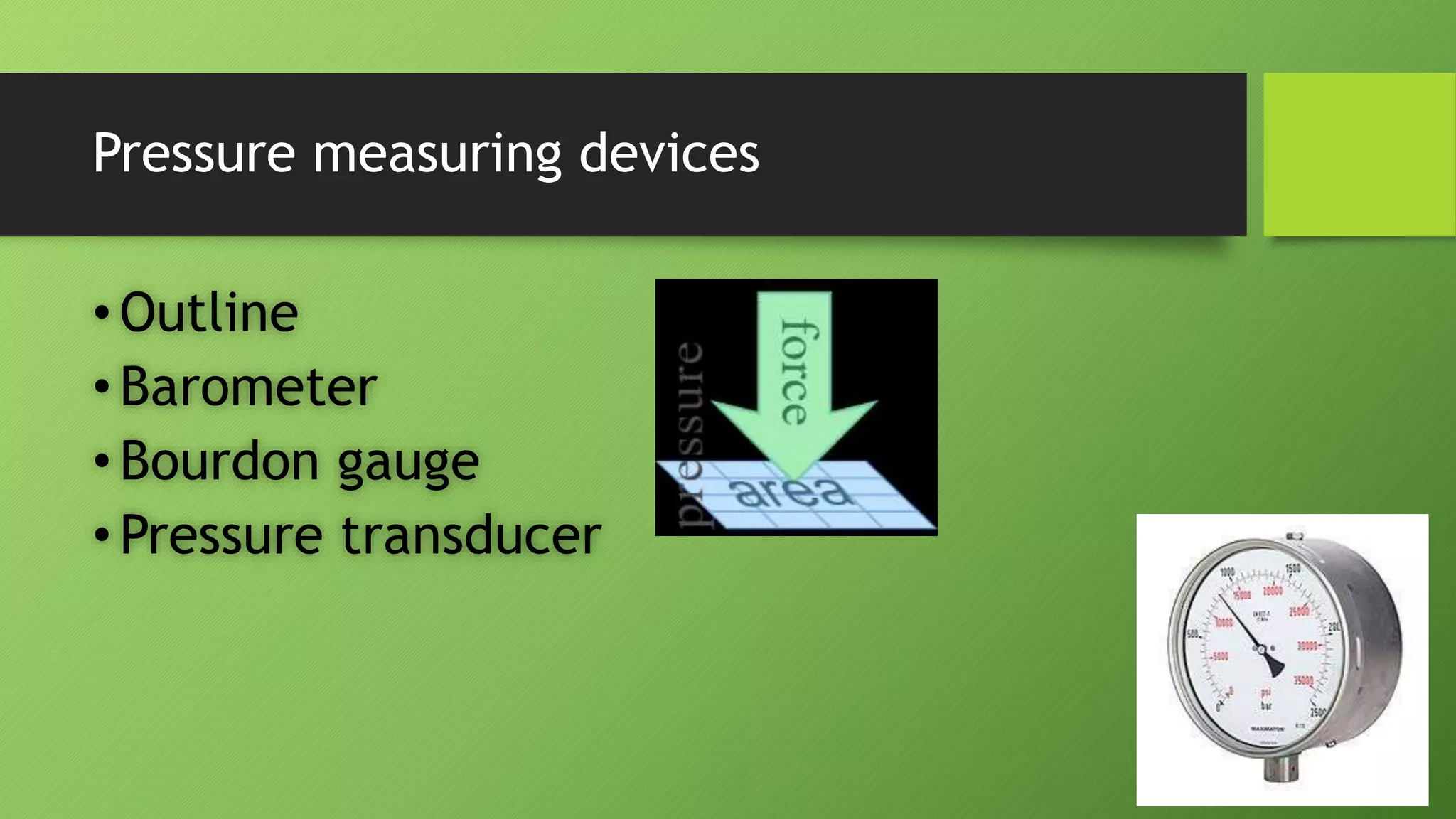 devices measuring pressure | PPT