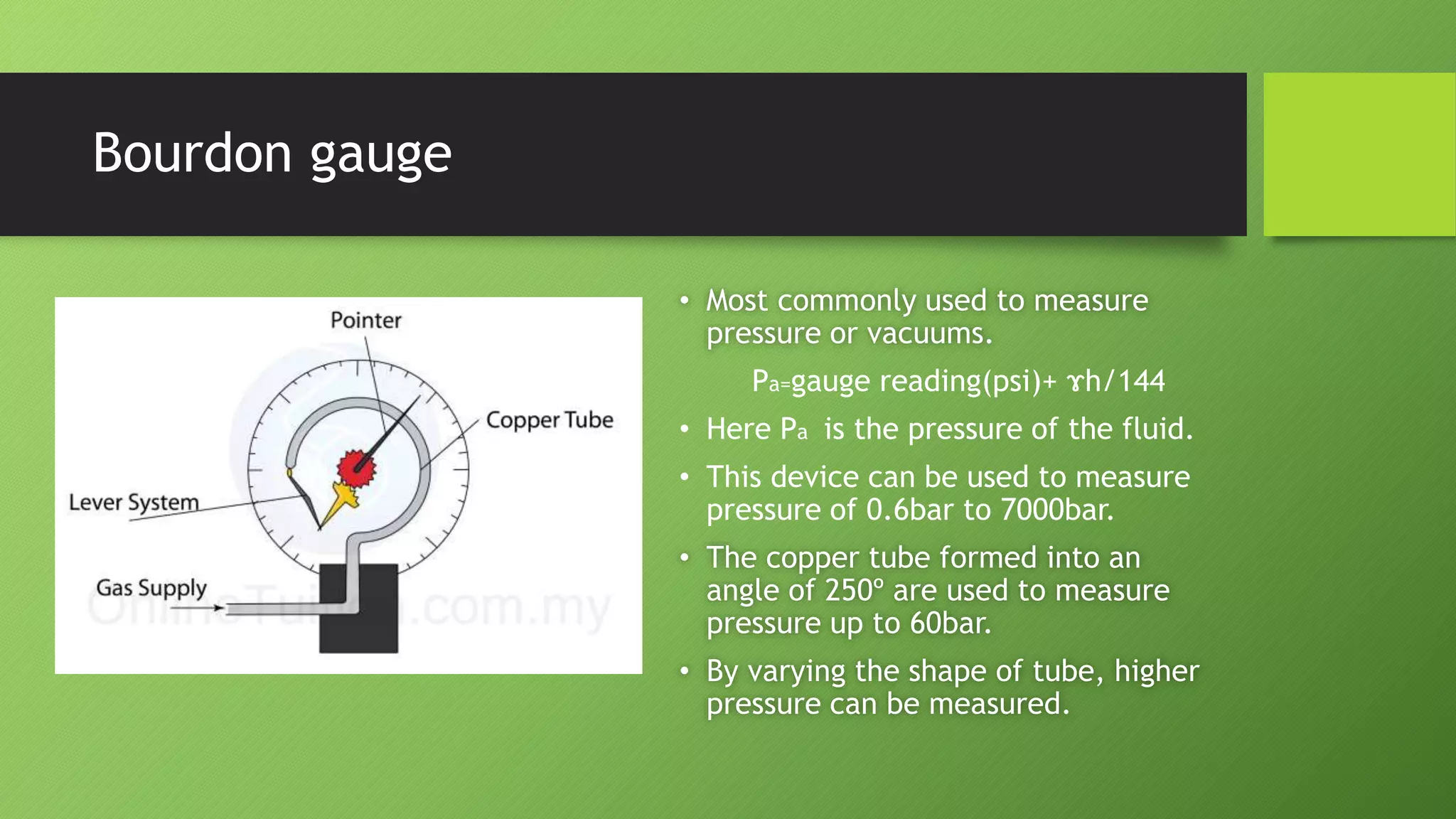 devices measuring pressure | PPTX