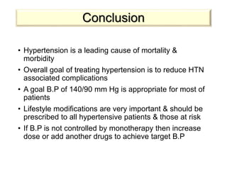 Pharmacotherapy of hypertension | PPTX