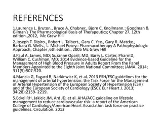 Pharmacotherapy of hypertension | PPTX