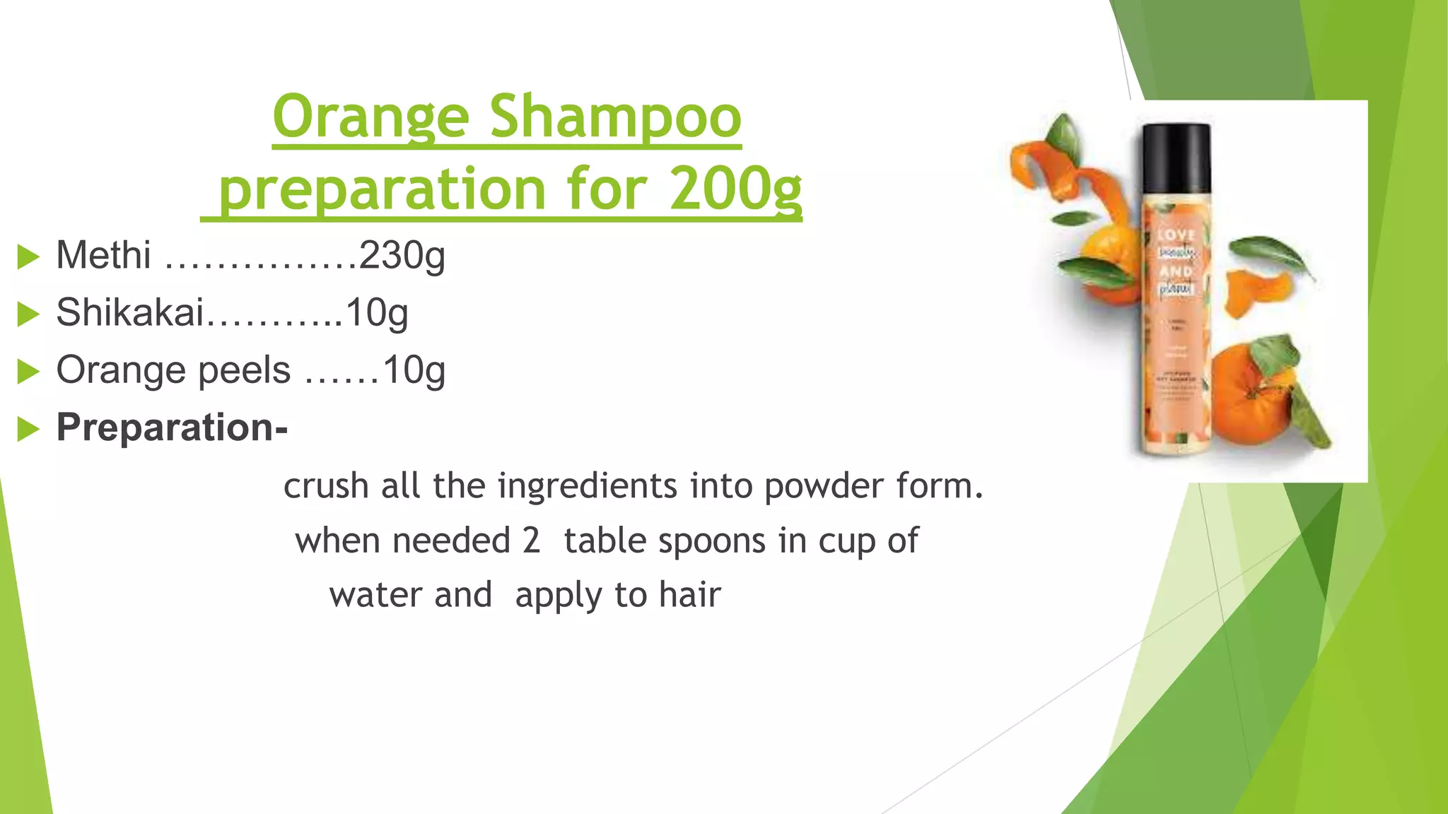 PRESENTATION ON HERBAL SHAMPOOS AND CONDITIONERS | PPTX
