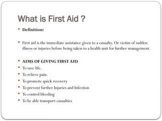 Basics of first-aid - History and evaluation .pptx