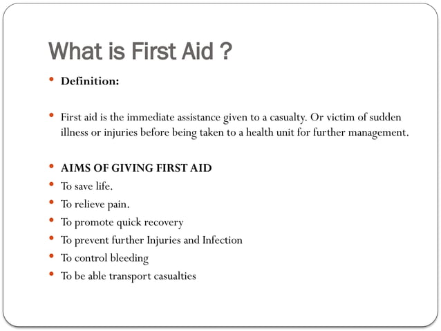 Basics of first-aid - History and evaluation .pptx