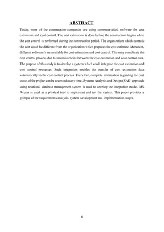 Estimation And Costing Of A Building | PDF