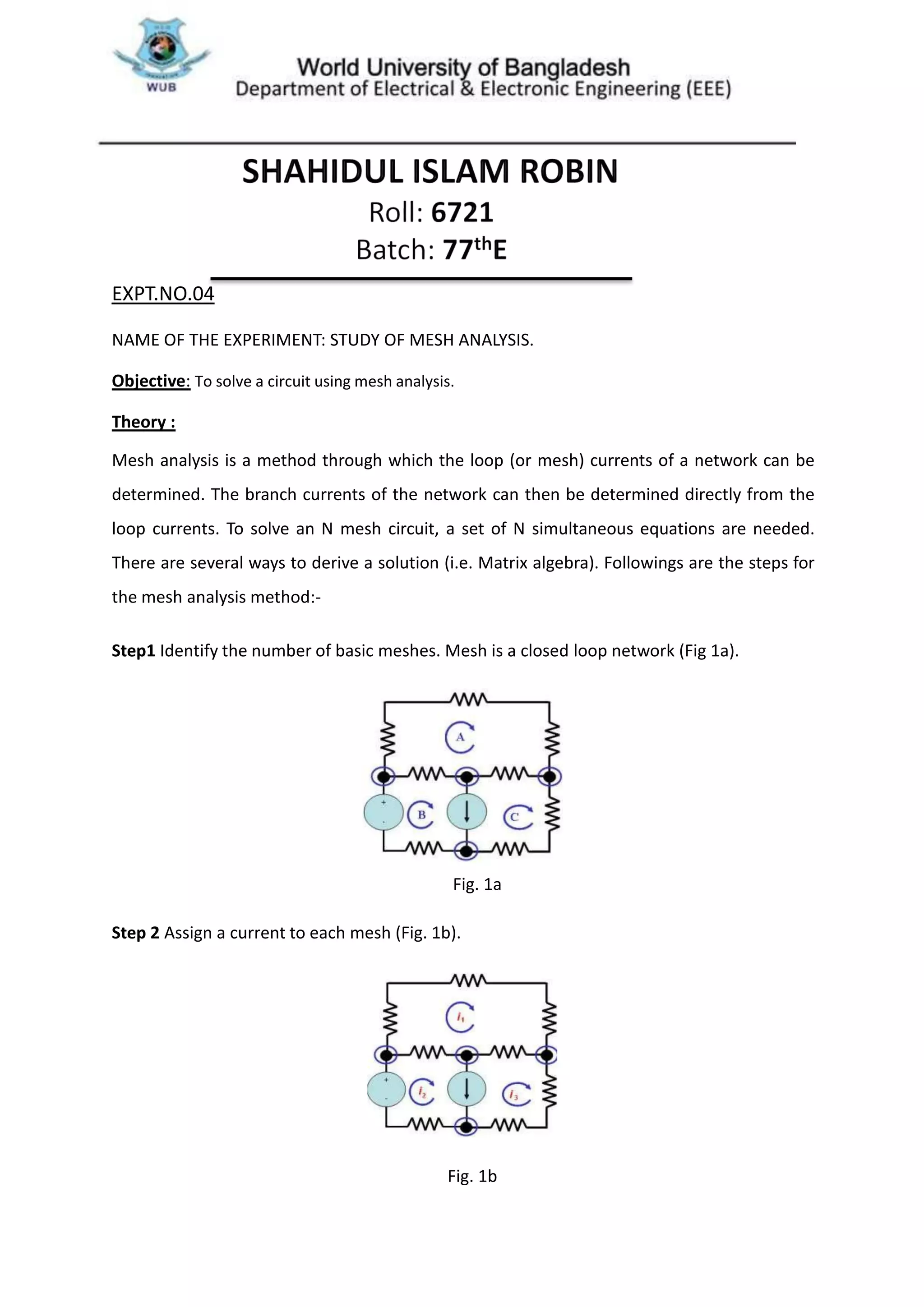 EXpt 04 on EEE lab | PDF