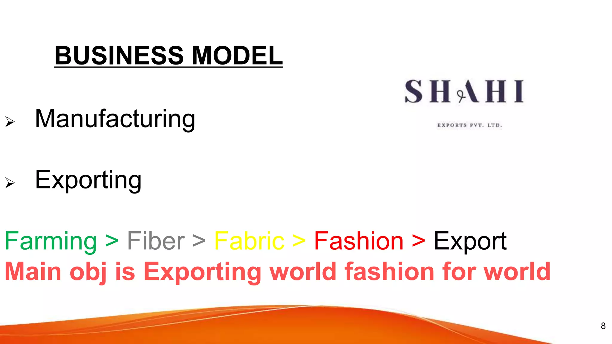 Shahi exports private limited | PPTX