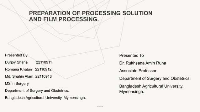 Film processing | PPT
