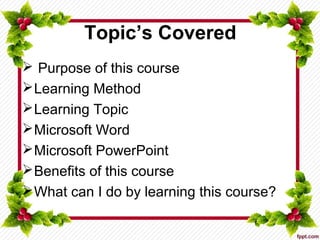 Computer Application Lab | PPT