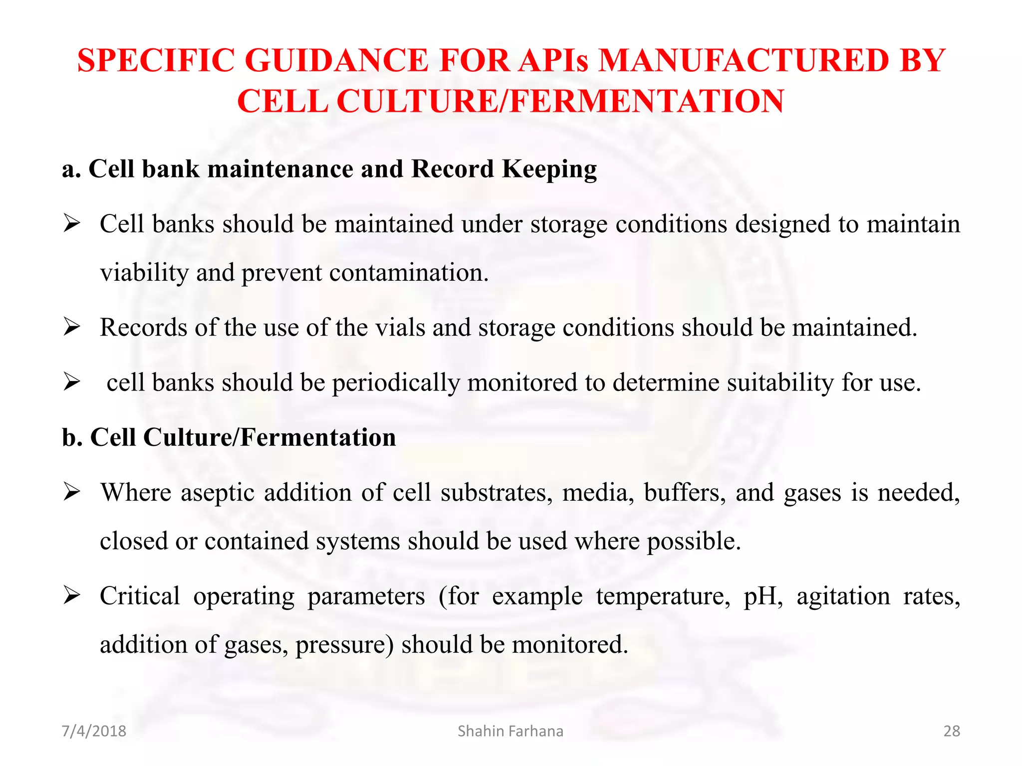 ICH Q7 Guideline | PPTX