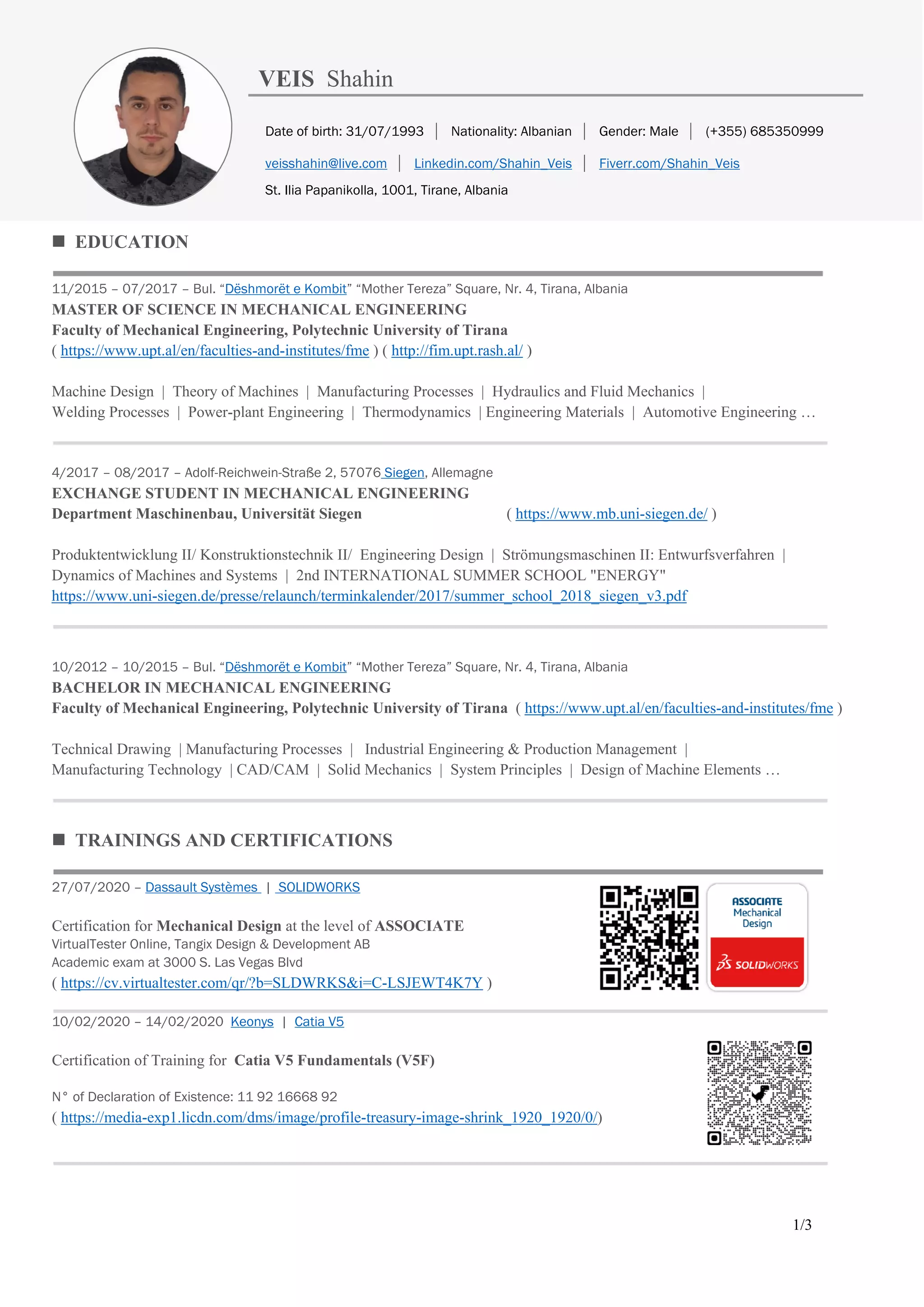 Shahin veis cv | PDF