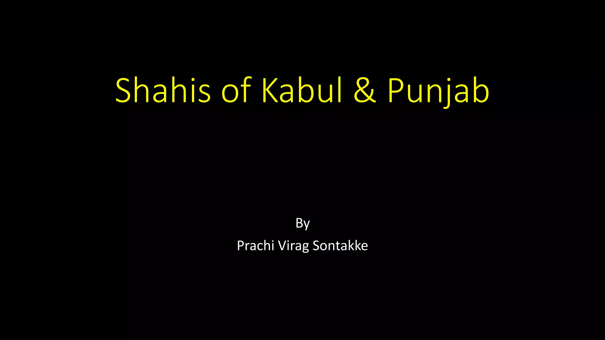 Hindu Shahis of Kabul and Punjab | PDF
