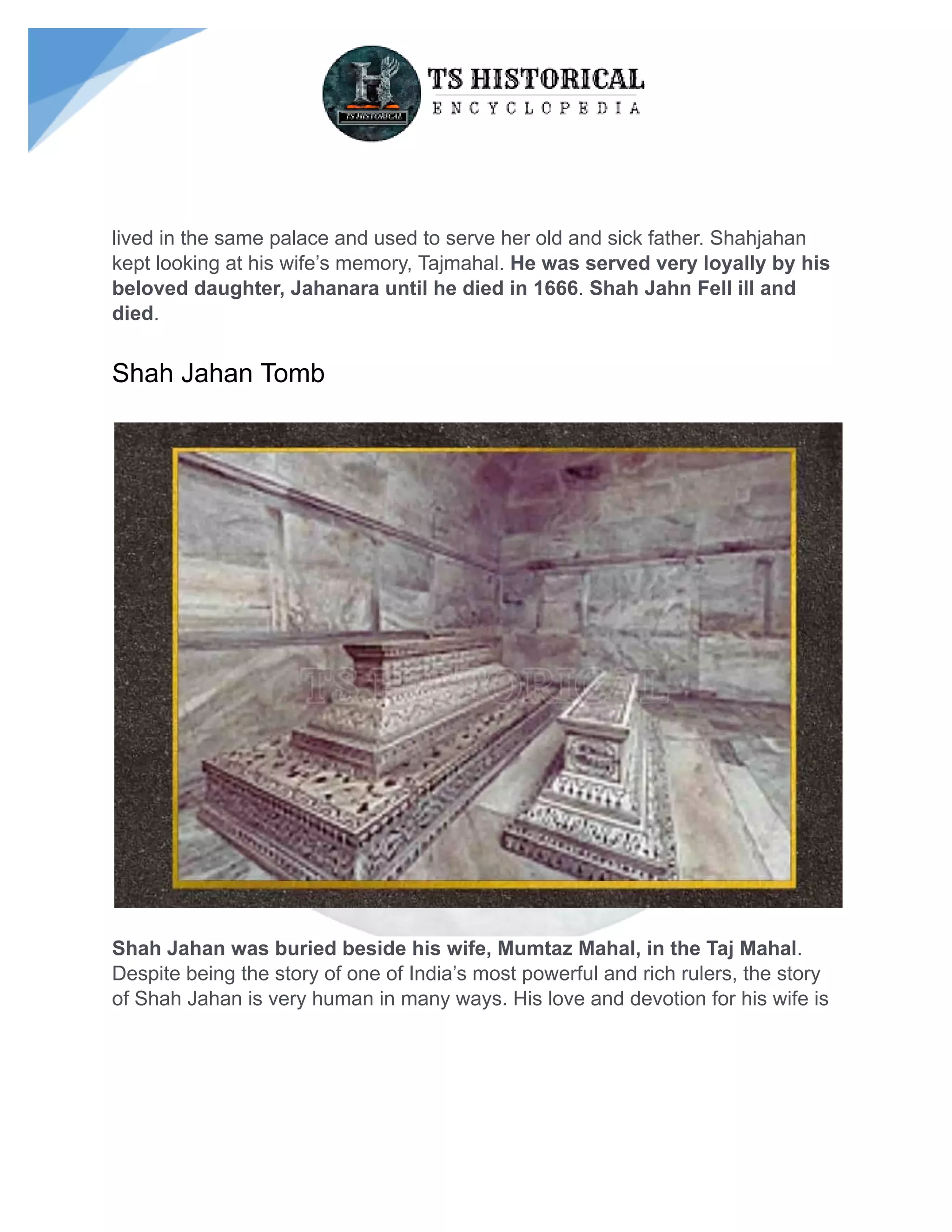 Shah Jahan 4th Mughal Emperor - TS Historical.docx.pdf