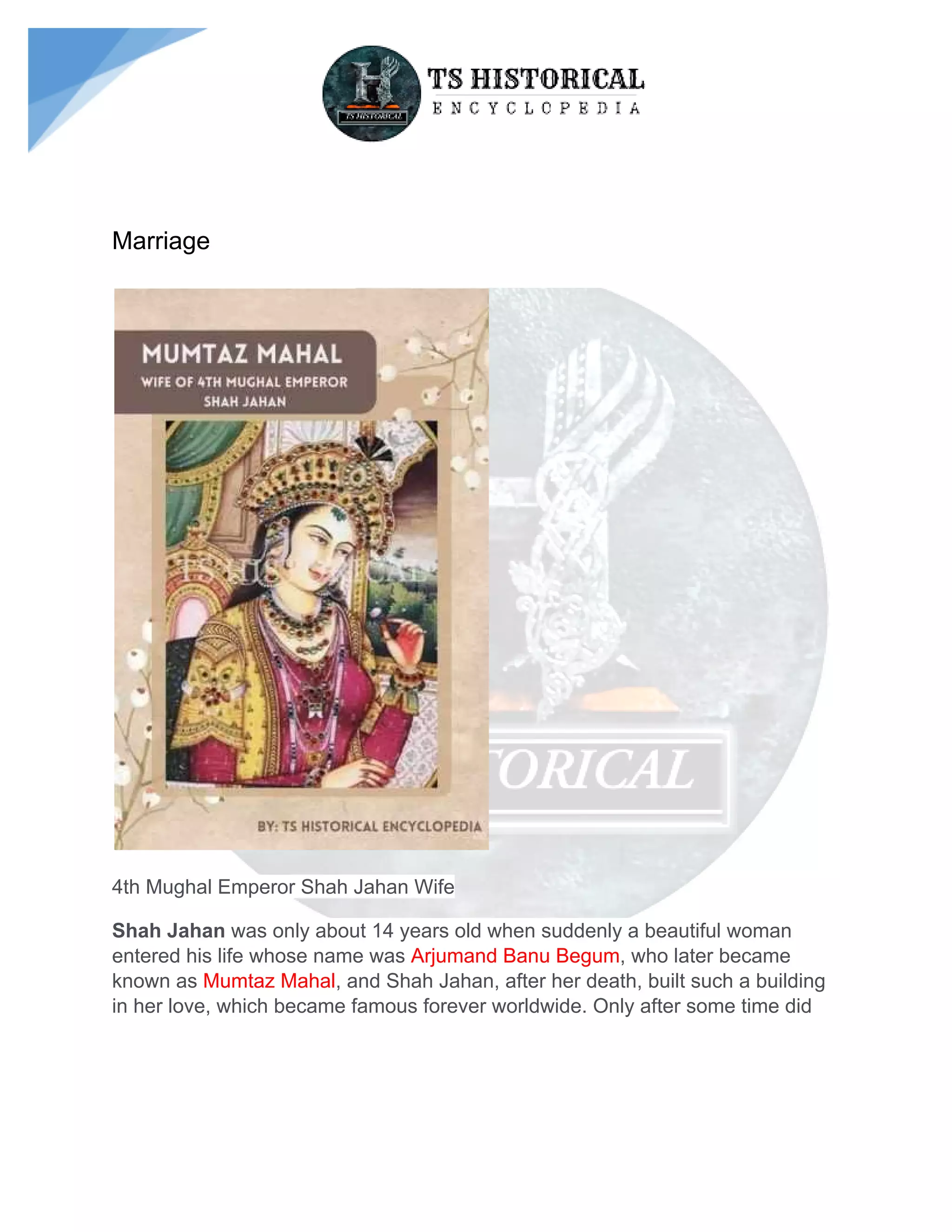 Shah Jahan 4th Mughal Emperor - TS Historical.docx.pdf