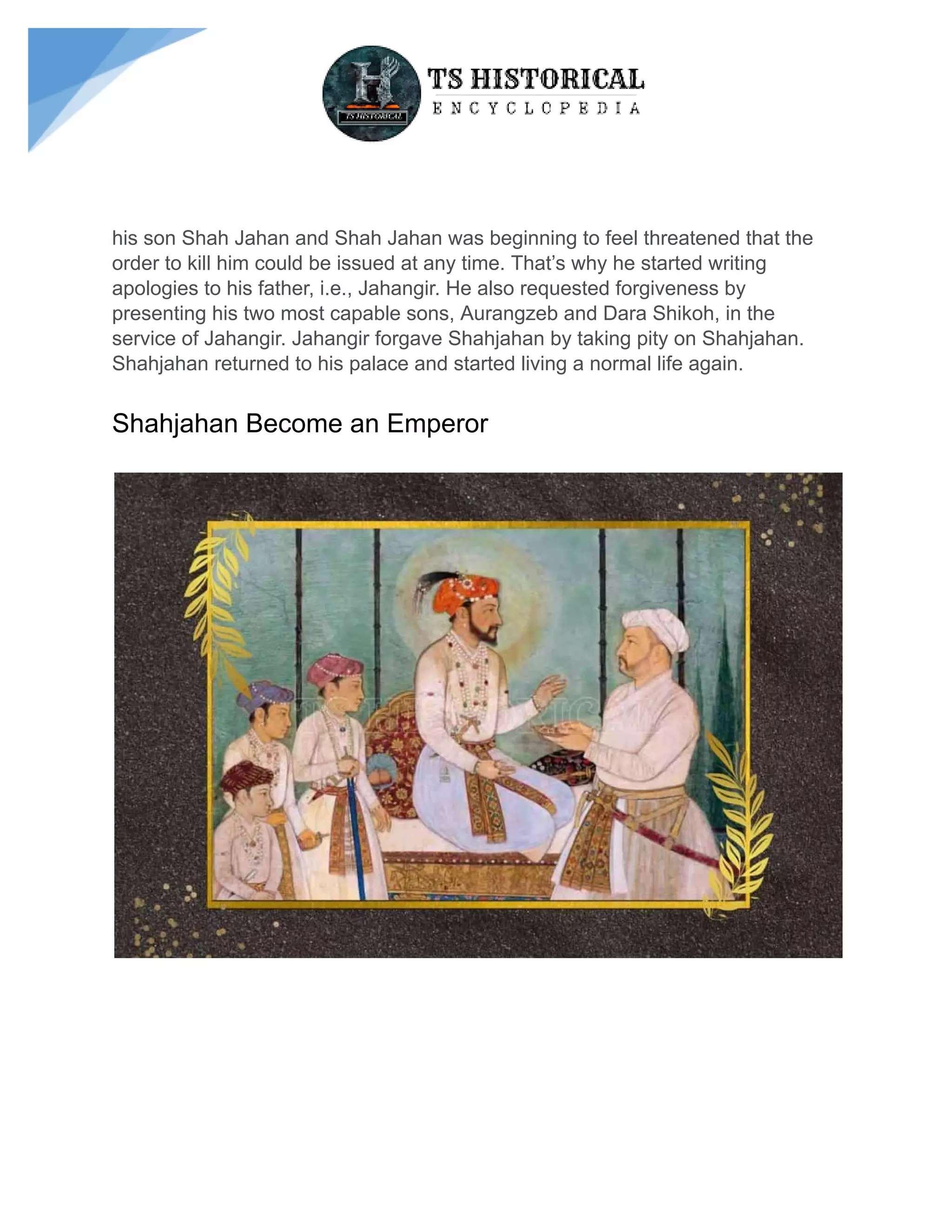 Shah Jahan 4th Mughal Emperor - TS Historical.docx.pdf