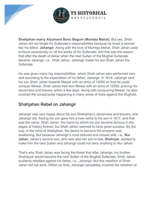 Shah Jahan 4th Mughal Emperor - TS Historical.docx.pdf