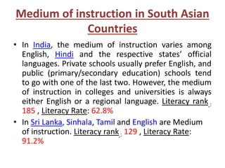 Shah medium of instruction | PPTX