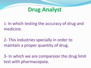 Pharmacy and scope of pharmacy ppt | PPTX