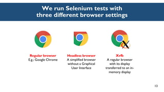 Improving the testing efficiency of selenium-based load tests | PPT
