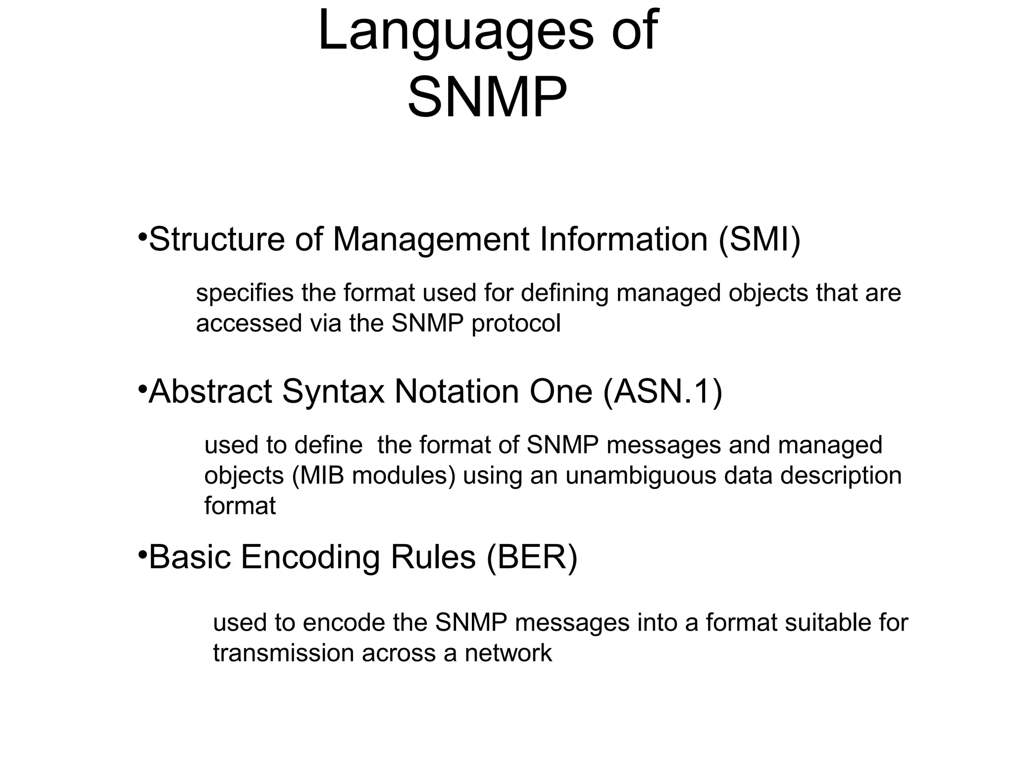 Slides of SNMP (Simple network management protocol) | PPT | Computer ...