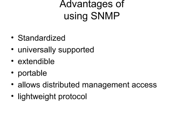 Slides of SNMP (Simple network management protocol) | PPT | Computer ...