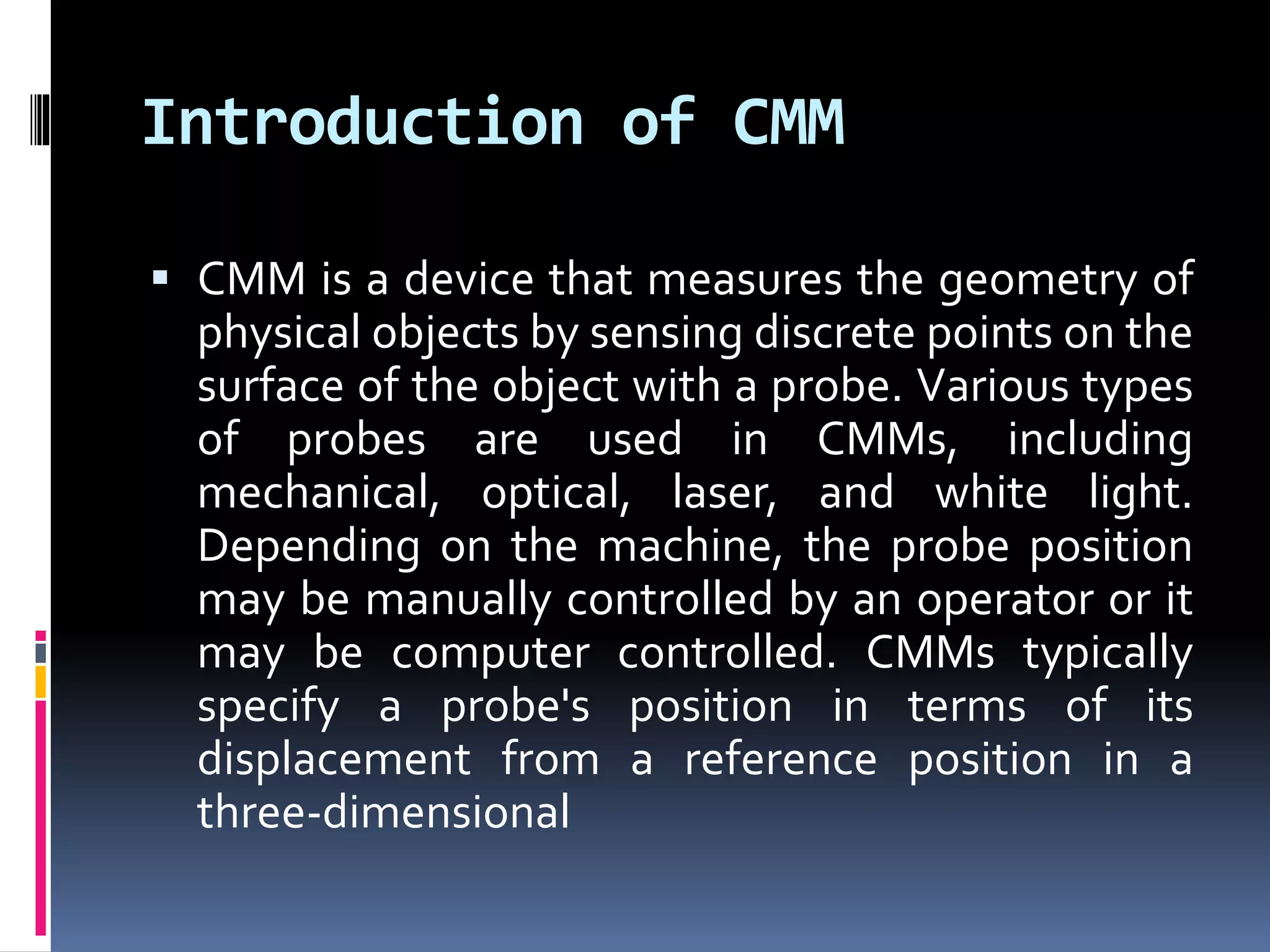 coordinate measuring machine | PPTX | Physics | Science