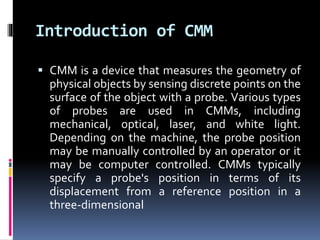 coordinate measuring machine | PPTX | Physics | Science