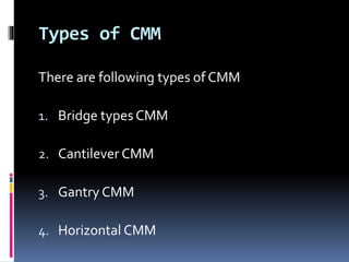 coordinate measuring machine | PPTX | Physics | Science