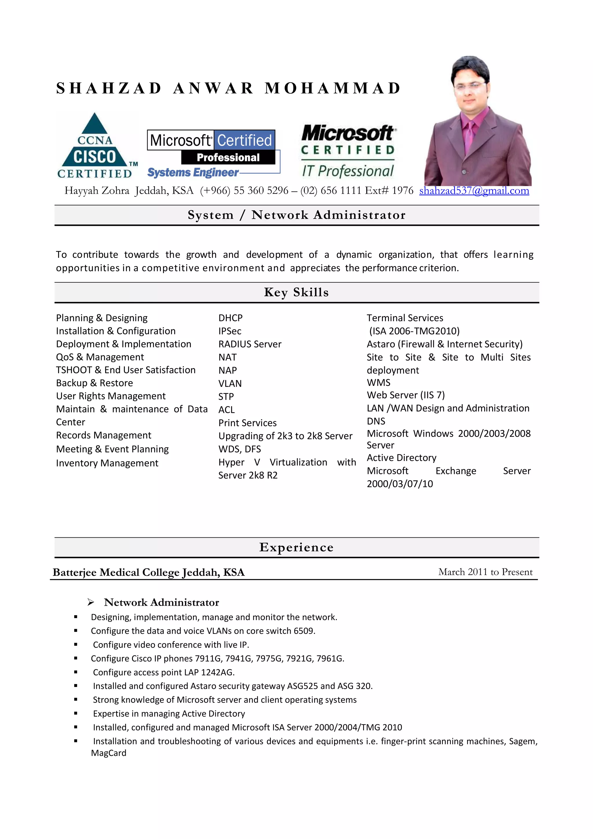 Shahzad New Cv It | PDF
