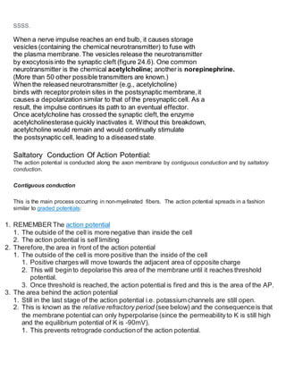 Generation and conduction of action potential. | DOCX