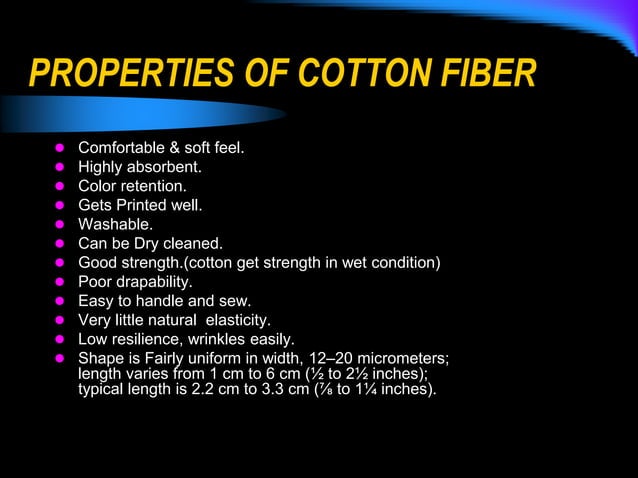 Properties Of Textile Fibers | PPT