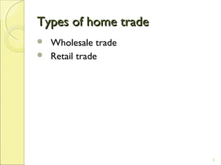 Types of trade and aid to trade | PPT
