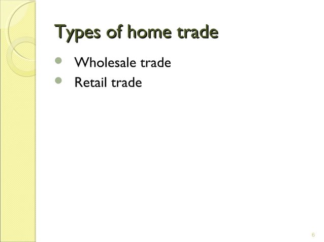 Types of trade and aid to trade | PPT | Business | Business and Finance