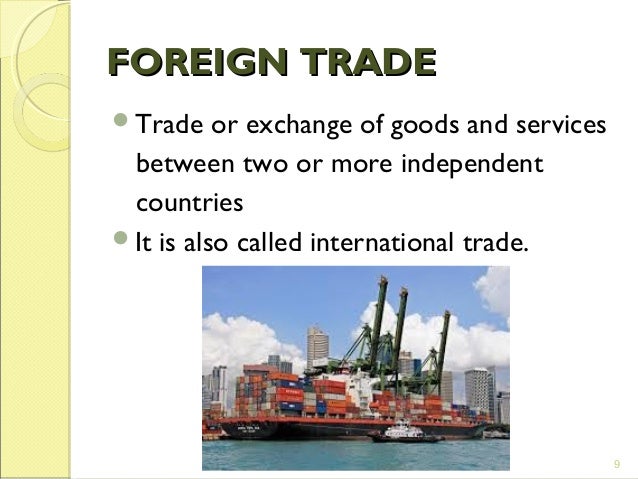 Types of trade and aid to trade