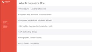 Building native mobile apps for all platforms using Codename One - Shai Almog, Codename One | PPT