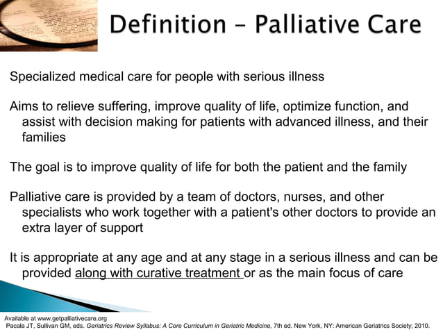 Palliative Care Across the Continuum | PPT