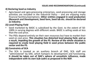 The seed sector in Bangladesh- Anwarul Quader Shaikh | PPTX