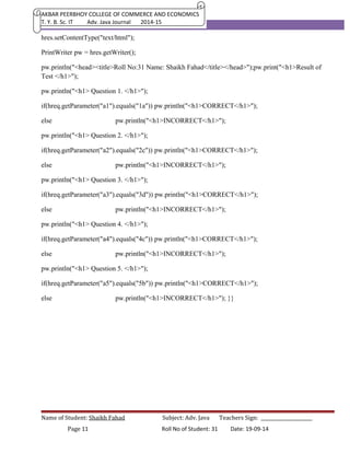 Advanced Java - Praticals | PDF