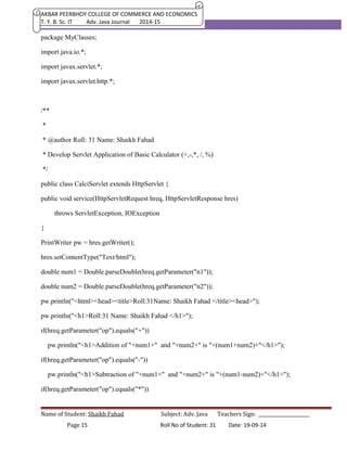Advanced Java - Praticals | PDF