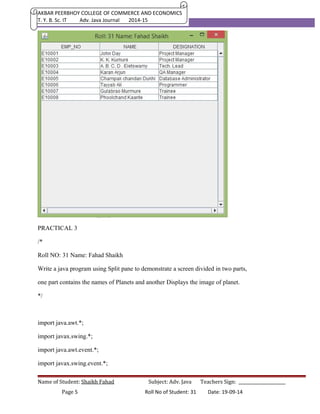 Advanced Java - Praticals | PDF